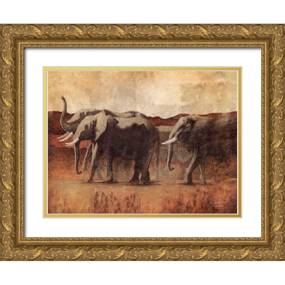 Dee Dee 32x25 Gold Ornate Wood Framed with Double Matting Museum Art ...