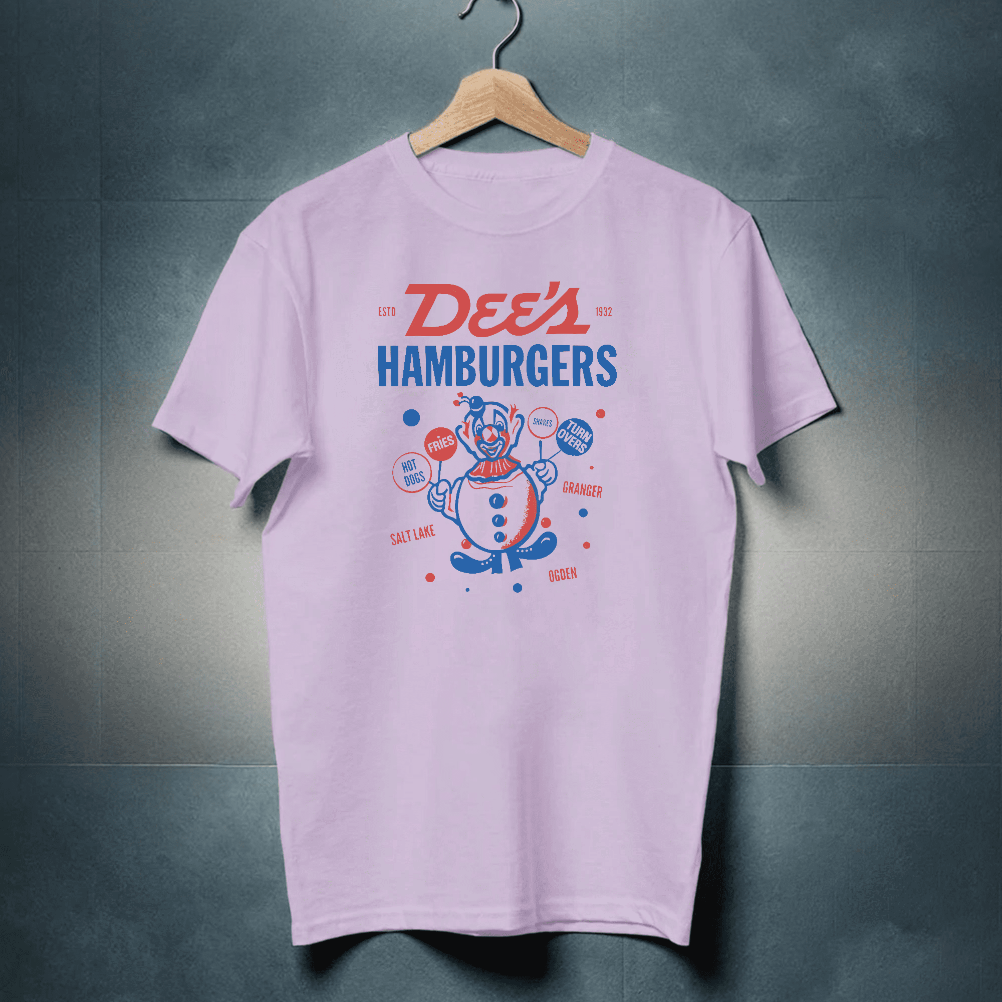 Dee's Hamburgers Drive-In T Shirt 1026 Fast Food Clown Utah Salt Lake ...