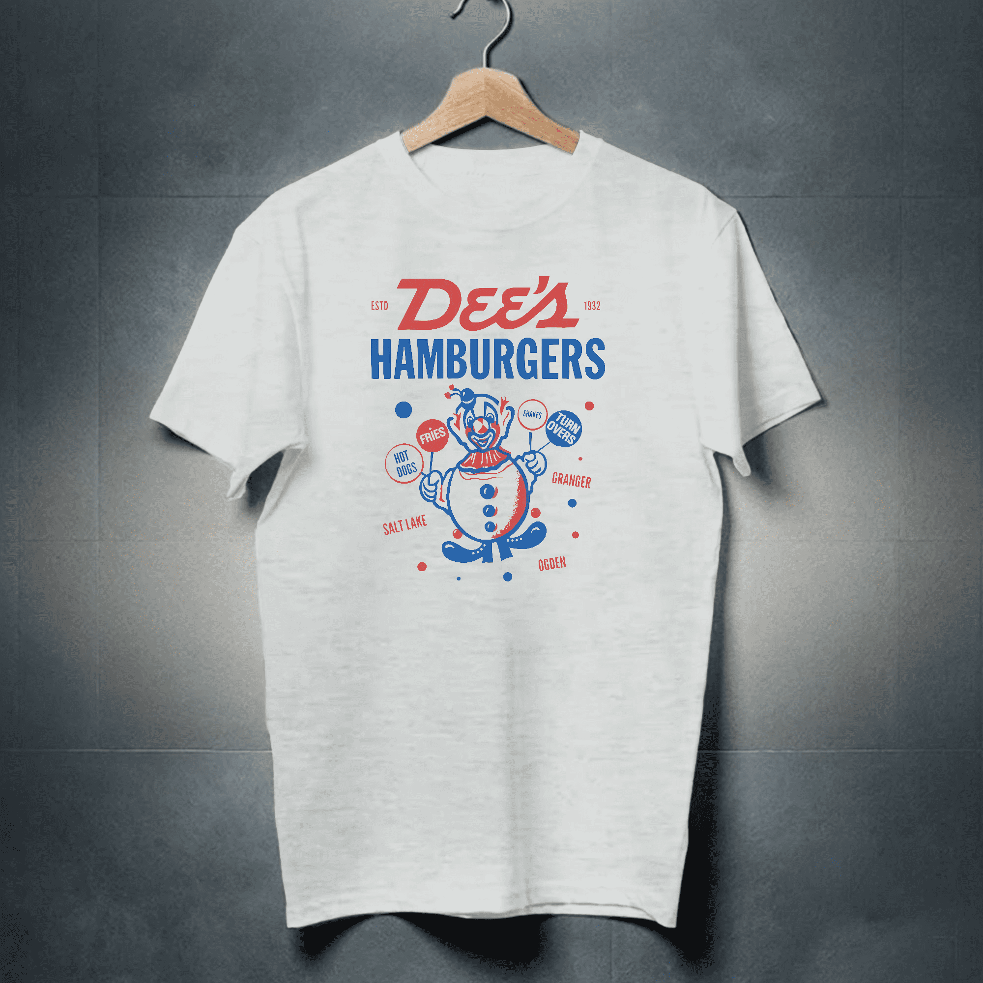 Dee's Hamburgers Drive-In T Shirt 1026 Fast Food Clown Utah Salt Lake ...