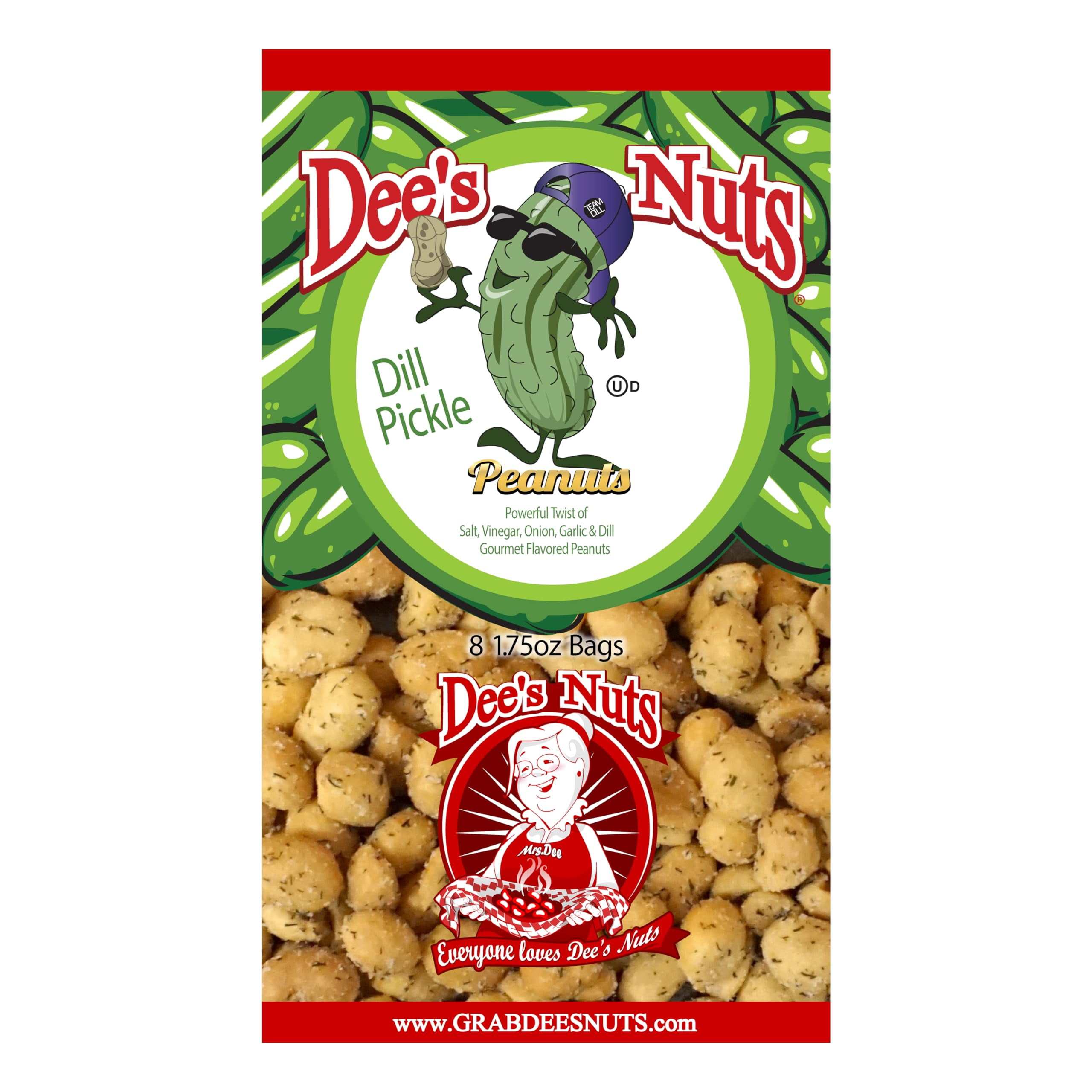 Dee’s Nuts Dill Pickle KEF16 Peanuts - Zesty, Tangy & Crunchy Gourmet ...