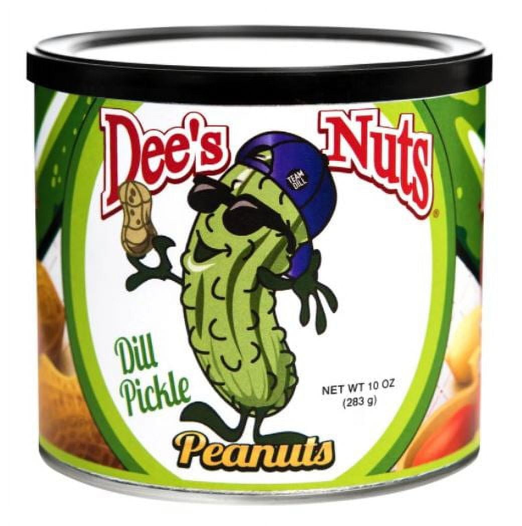 Dee's Nuts Peanuts, Dill Pickle Flavor, 10 oz. Canister - Walmart.com