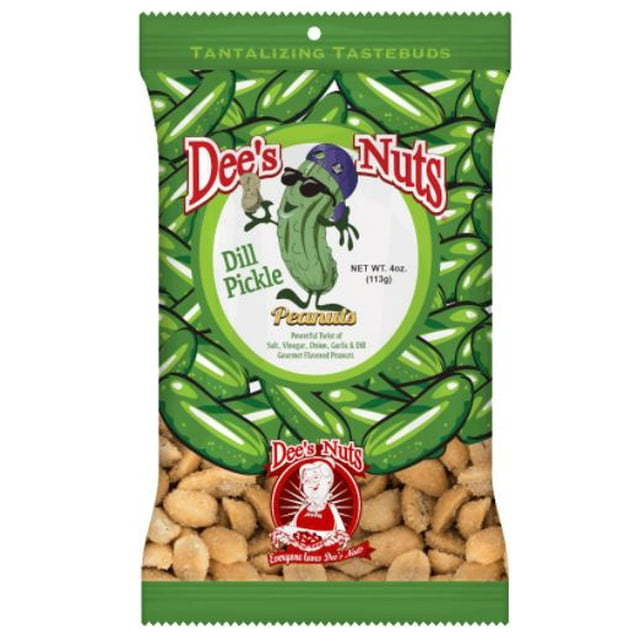 Dee's Nuts Peanuts, Dill Pickle Flavor, 4 oz. Bag - Walmart.com