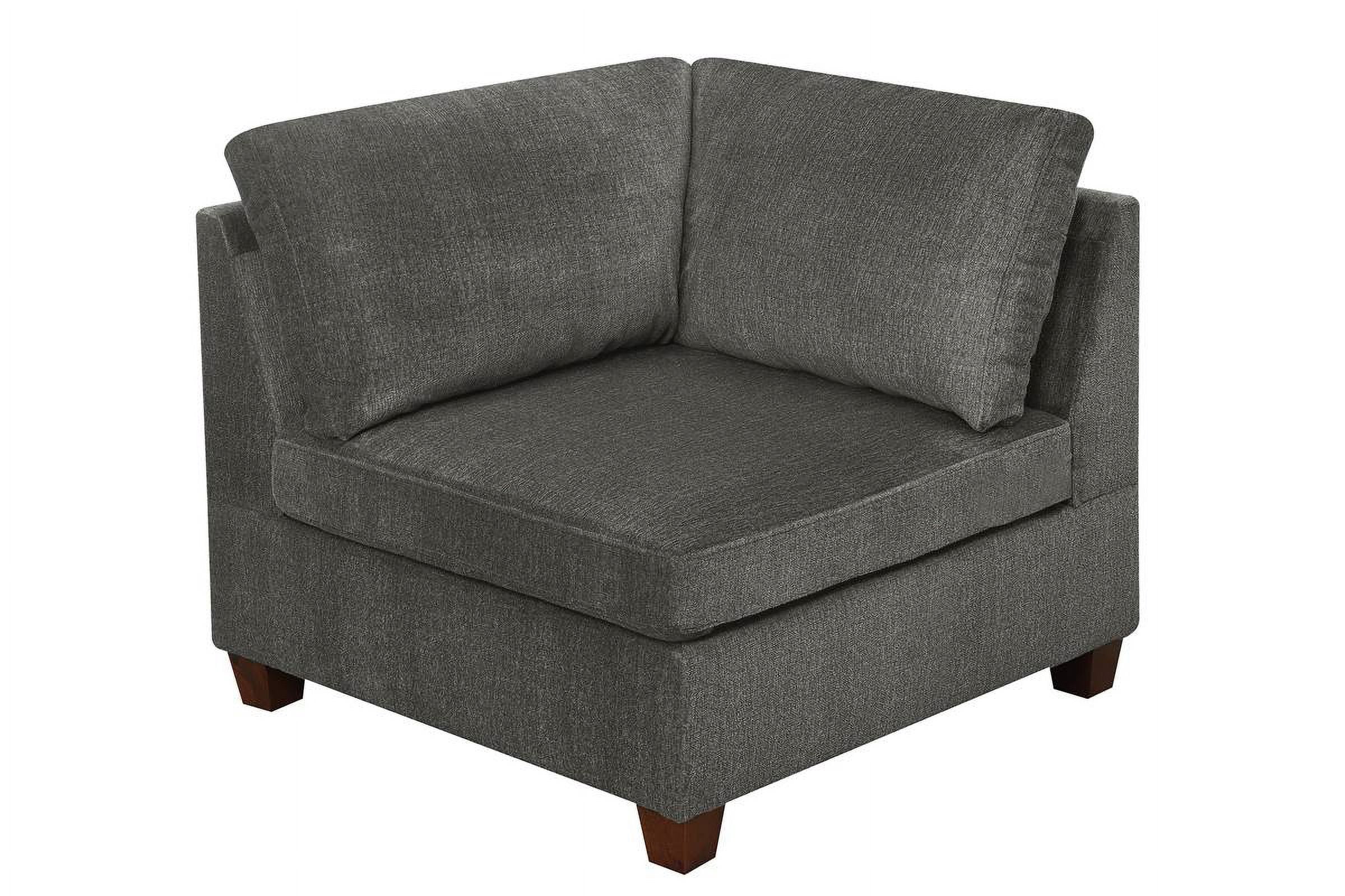 DeeHome 1pc Corner wedge Grey Chenille Fabric Modular Corner wedge Sofa ...