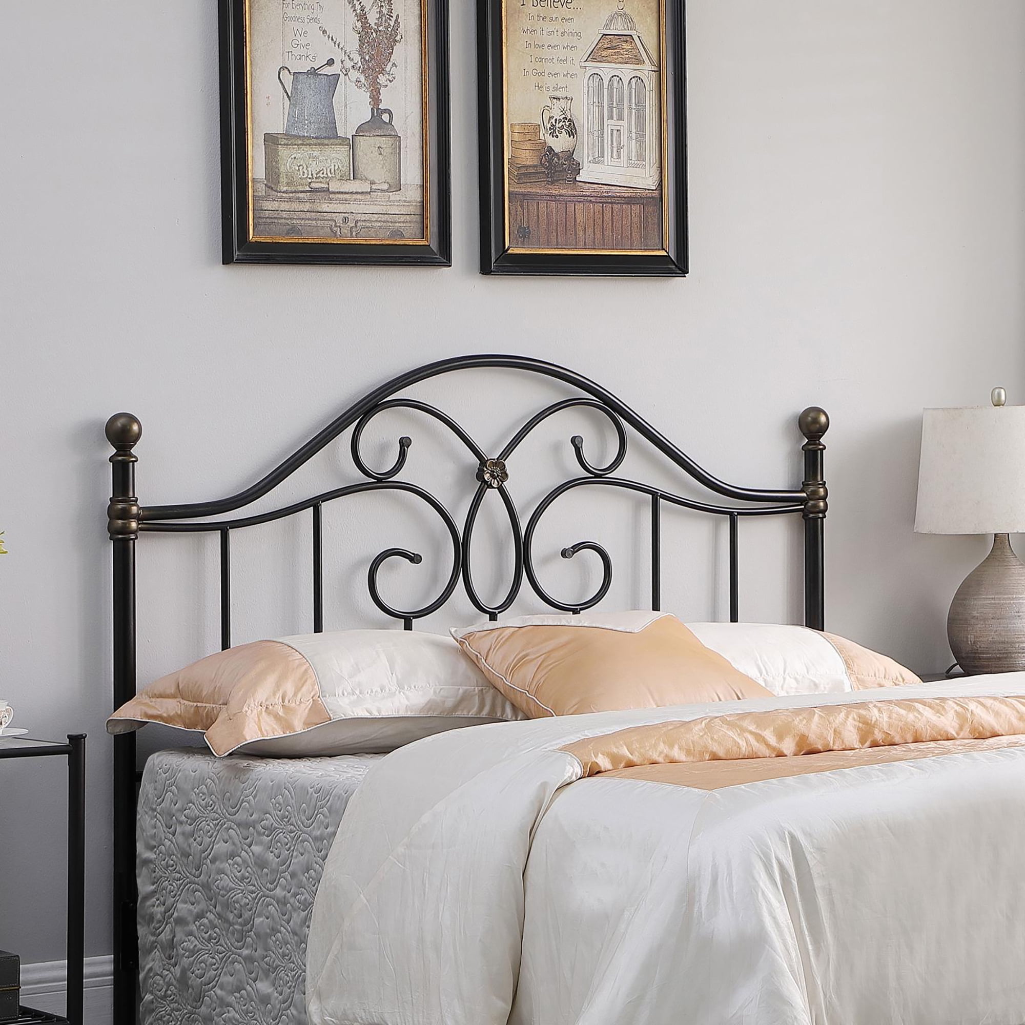 DeeHome Black and Bronze Full and Queen Metal Headboard - Walmart.com