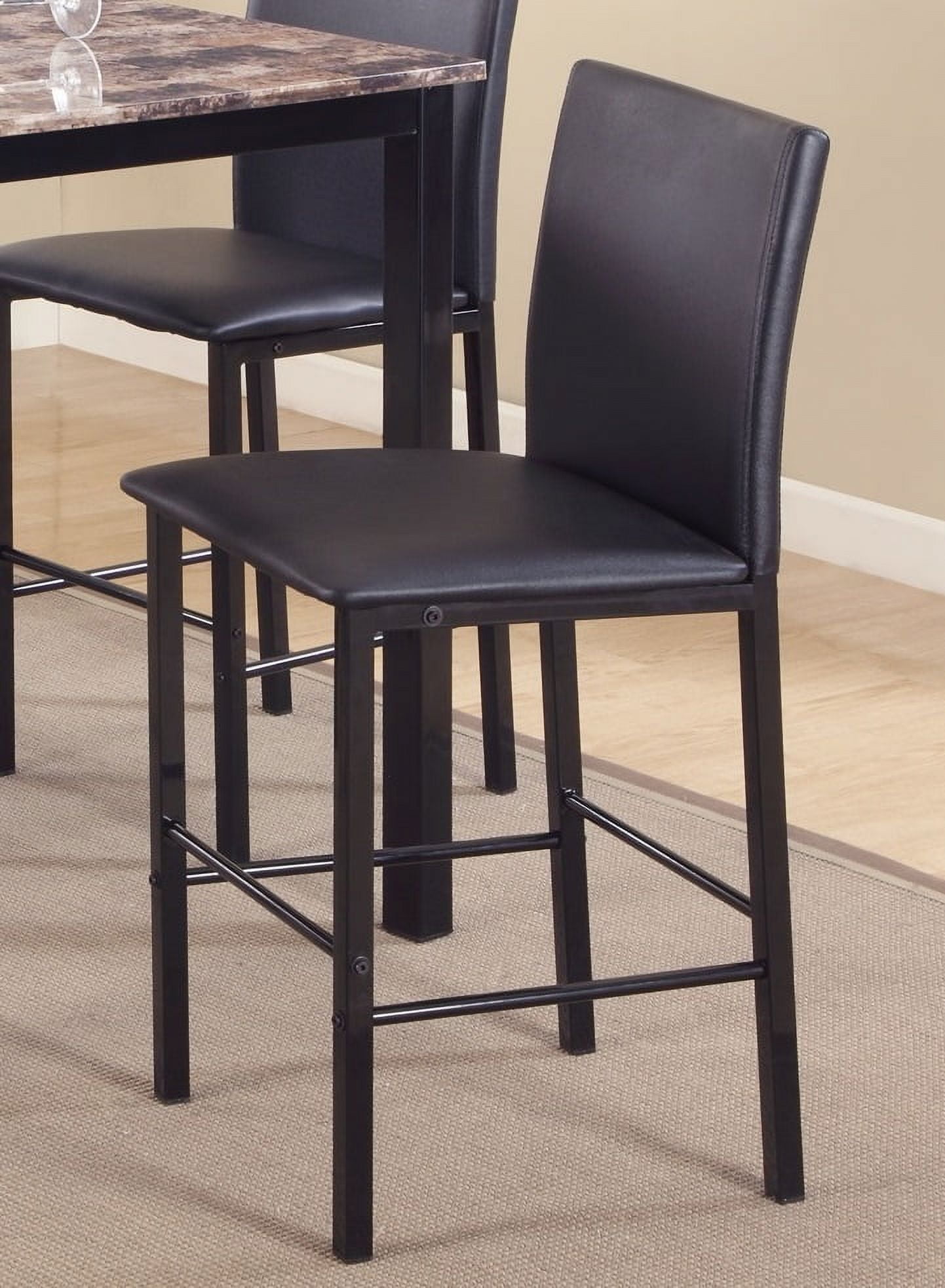 DeeHome Citico Metal Counter Height Dining Chairs with Black Metal ...