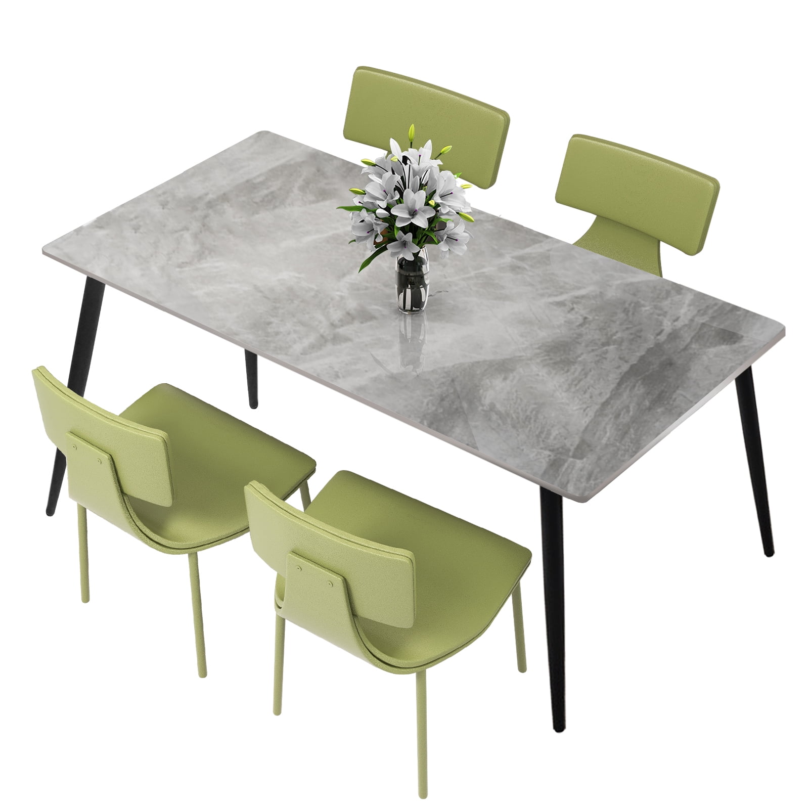 DeeHome Dining Table Sintered Stone Table Marble Table Porcelain Dining ...
