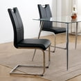 DeeHome Modern Dining Chairs with Faux Leather Padded Seat Dining ...
