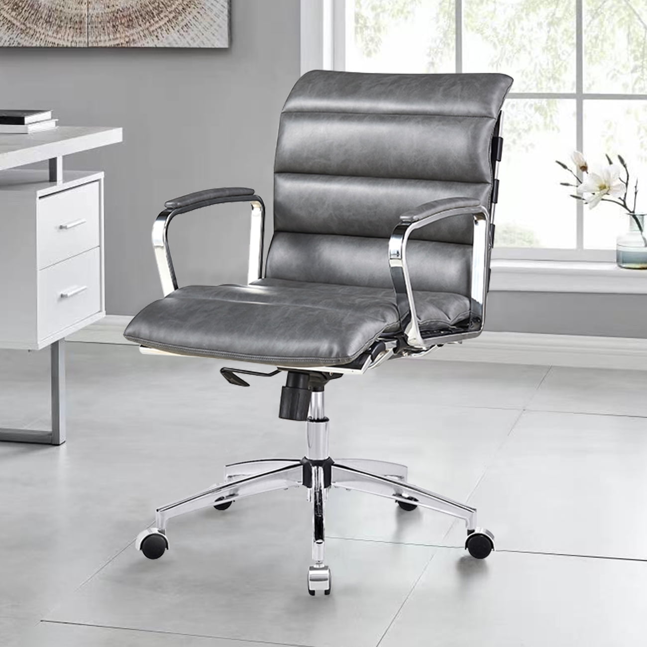 DeeHome Modern swivel office desk chair luxury executive boss ergonomic ...