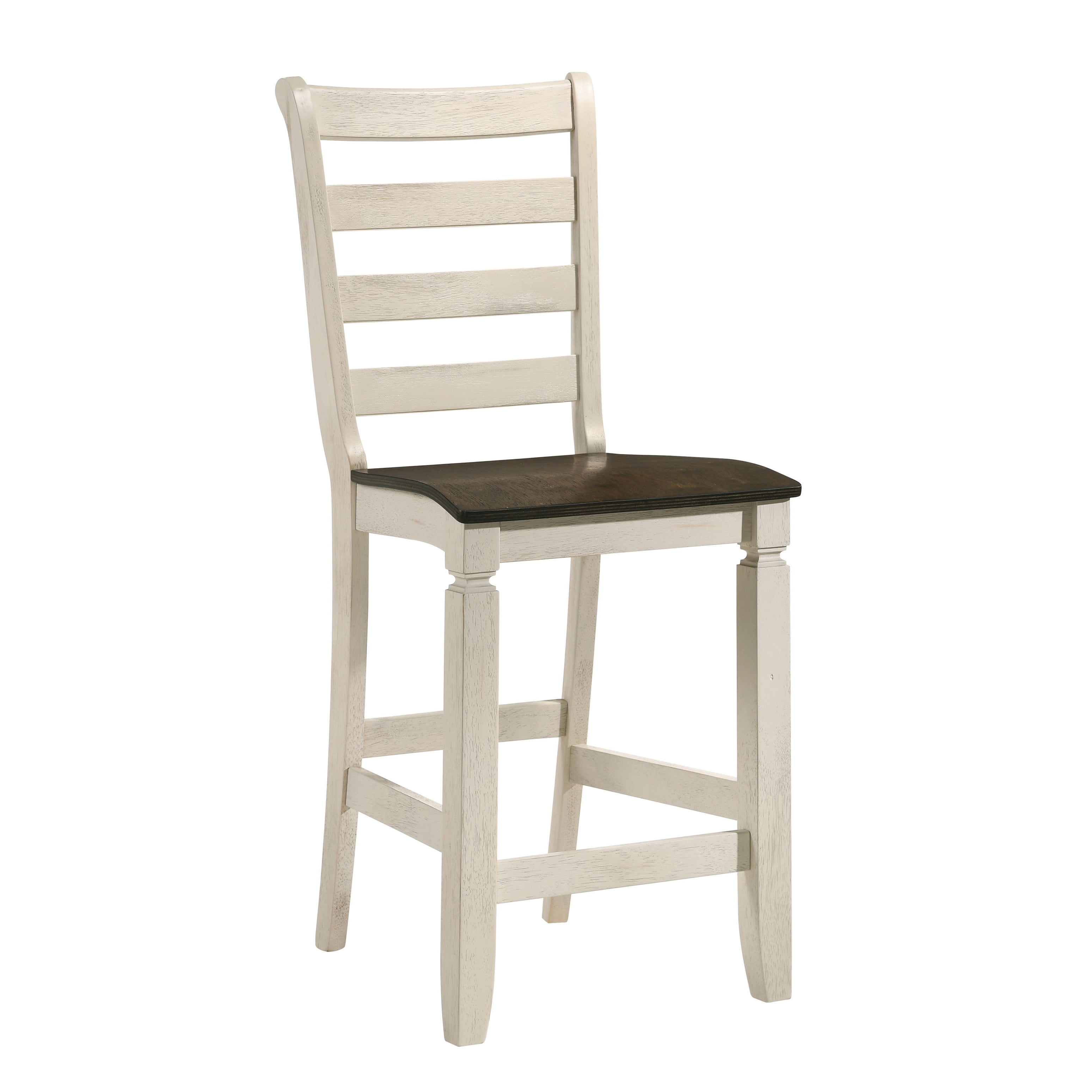 DeeHome Oak and Antique White Counter Height Stools (Set of 2 ...