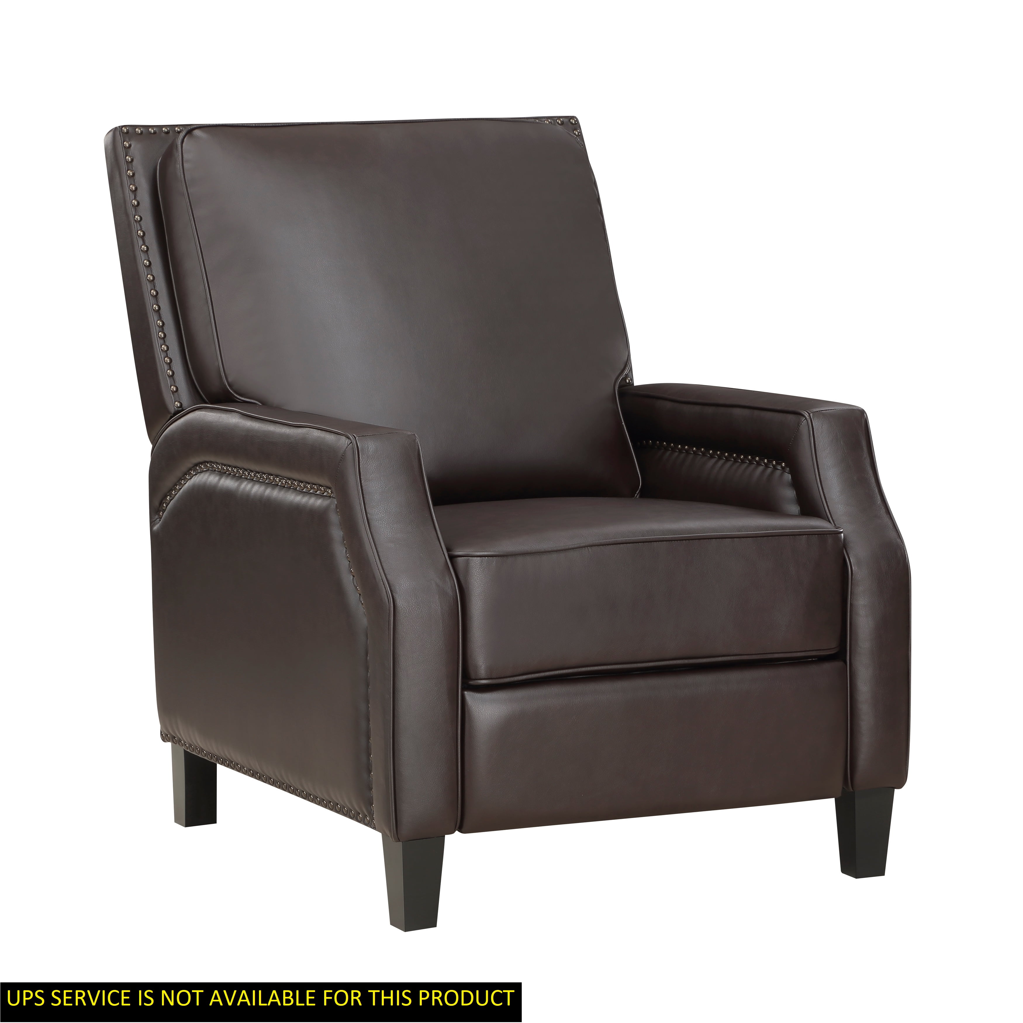 DeeHome Push Back Reclining Chair Dark Brown Self-Reclining Motion ...