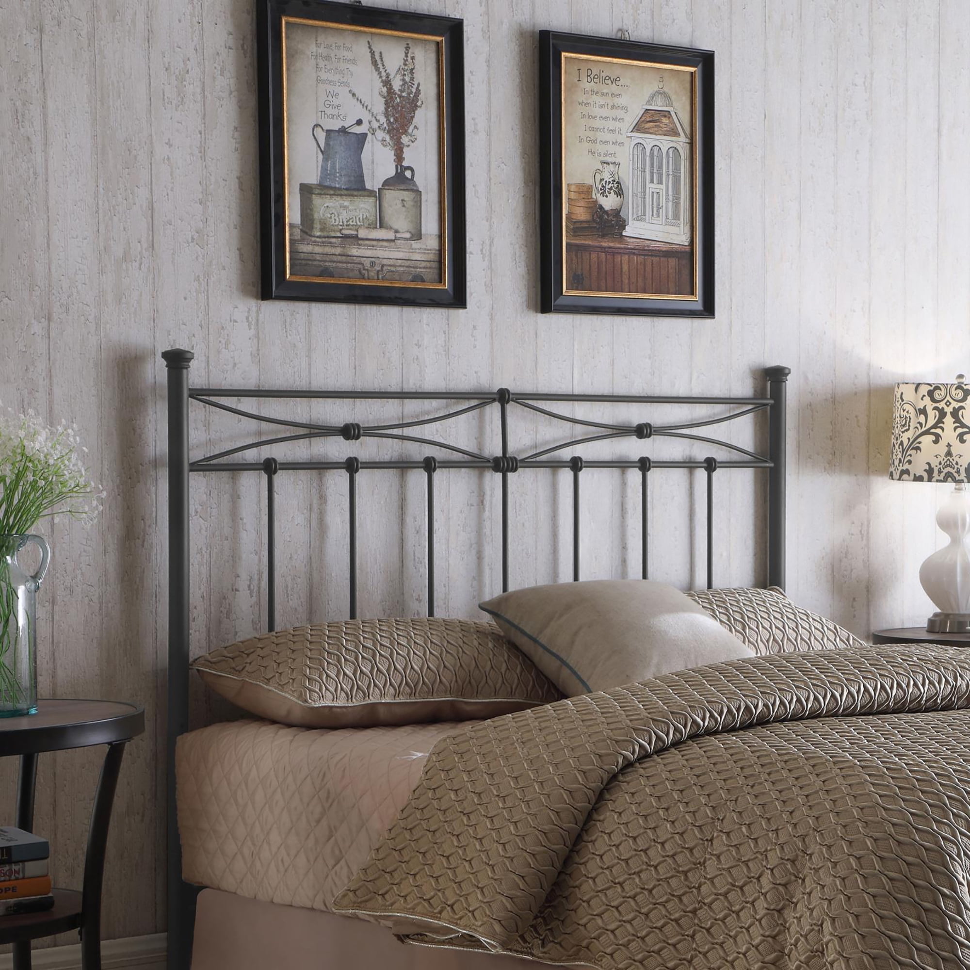 DeeHome Rustic Bronze Full and Queen Metal Headboard - Walmart.com