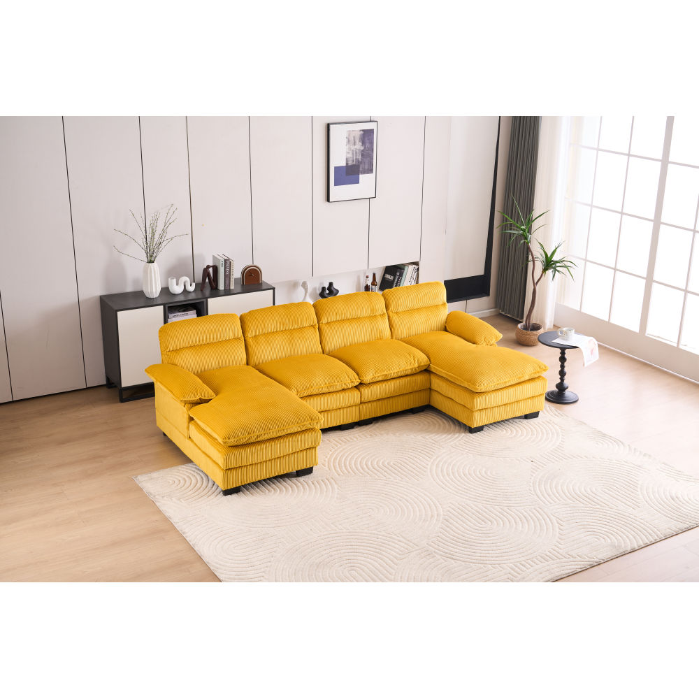 DeeHome U-shaped profile sofa, including two single seats and two ...