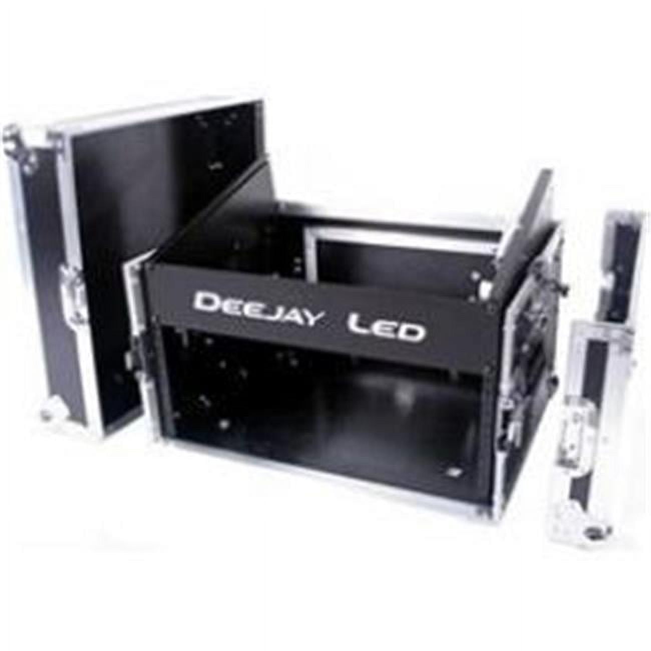 DeeJay Fly Drive Case 8u Space Slant Mixer Rack & 4 u Space Vertical ...