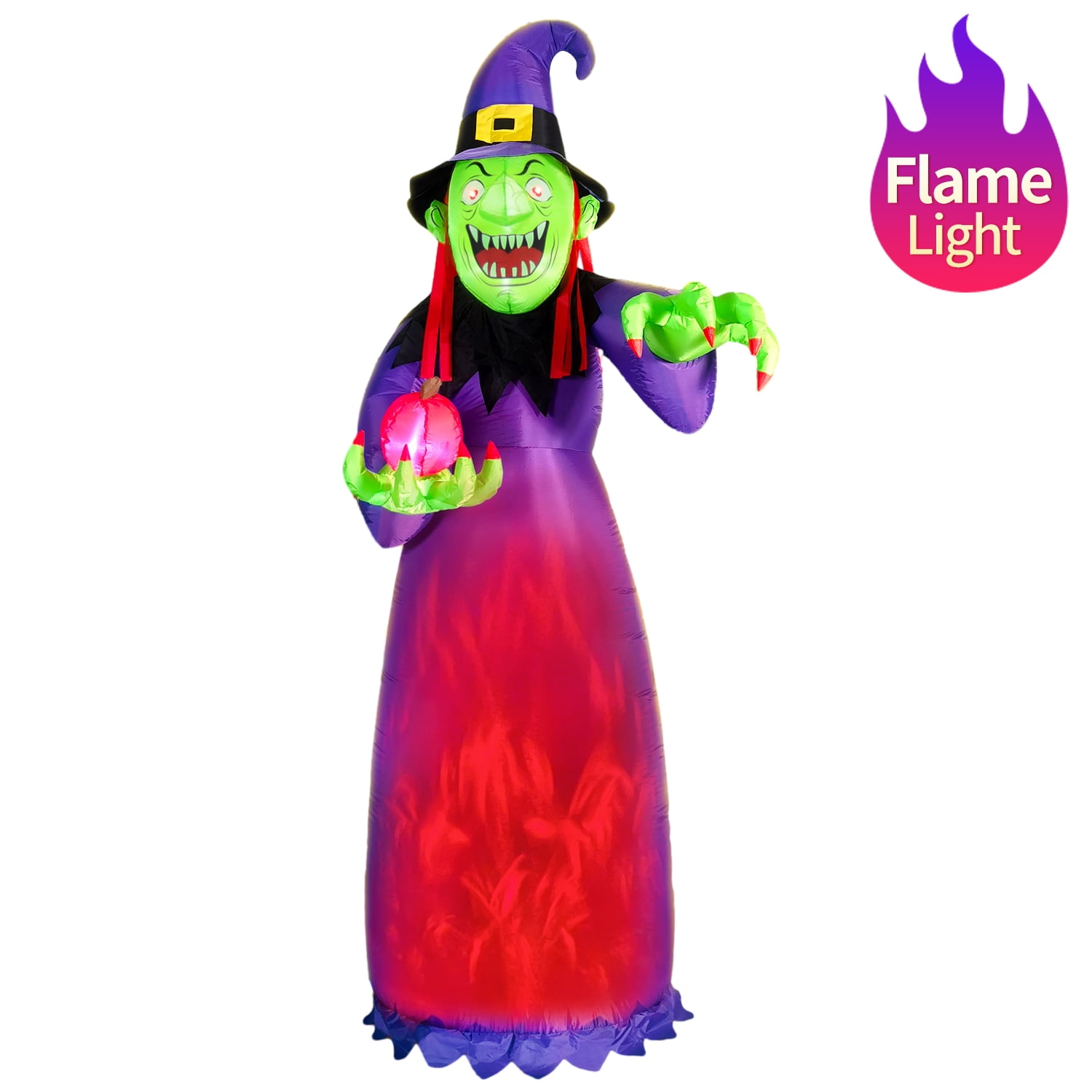 DeeKom 10' Halloween Inflatable Witch Decorations for Outside Yard ...