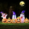 halloween inflatable 4' trick or treat happy witch airblown decoration ...