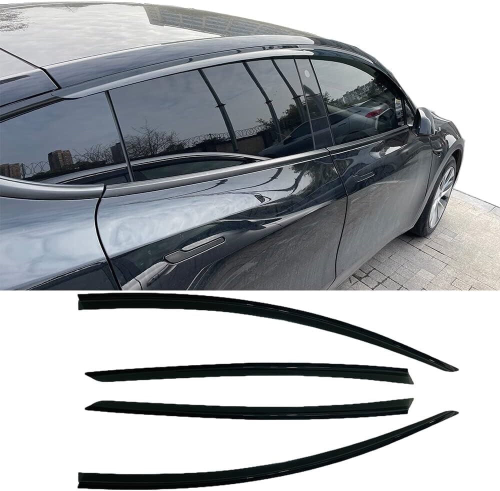 Deebior MODEL Y 4pcs Outside Mount Style Window Shade Visors for 2020 ...