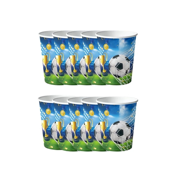 Deeceymbur 10 Pack Disposable Football Soccer Theme Paper Cups for Hot ...