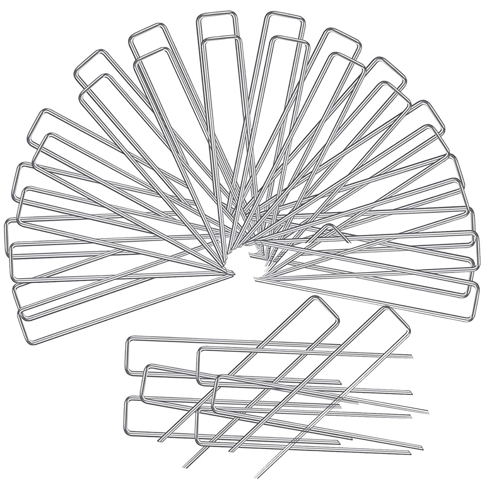 Deeceymbur 100PCS Secure Grip Weed Pins – 5.9x1.6in Galvanized, 2.5mm× ...
