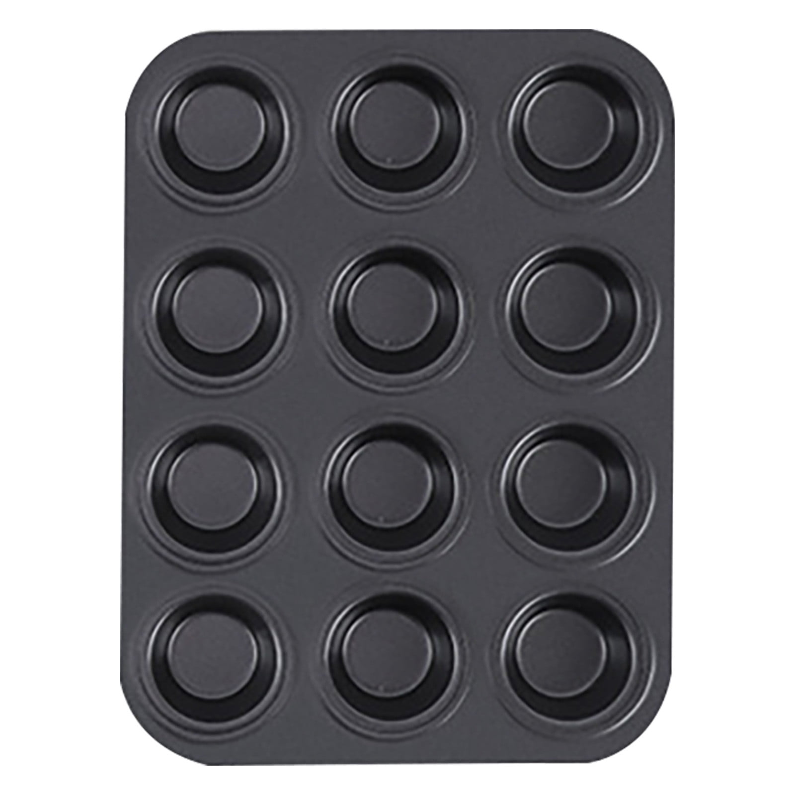 Deeceymbur 12 Cup Muffin Top Pan Nonstick Hamburger Bun Baking Pan ...