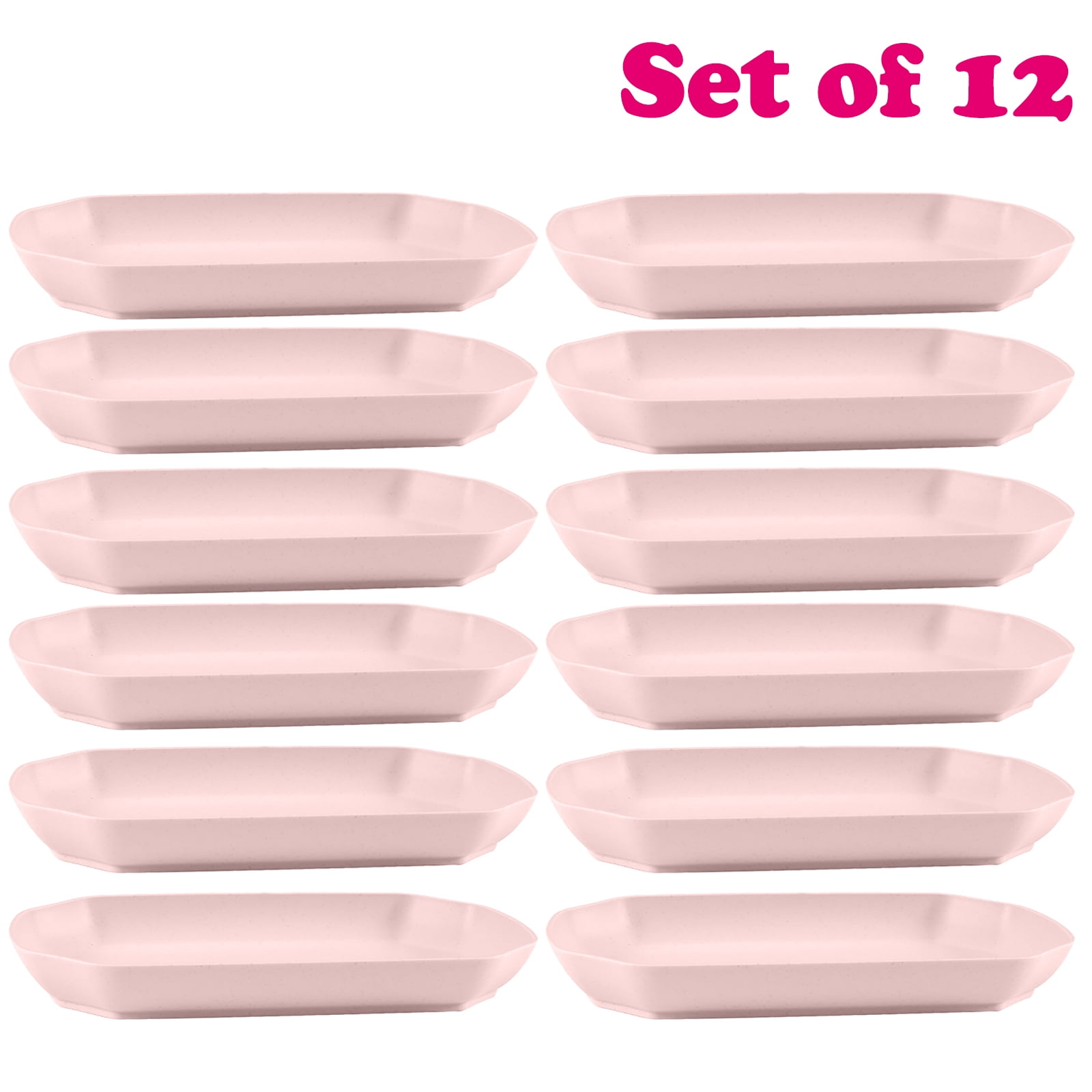 Deeceymbur 12PCS Plastic Trays for Serving Food Bulk Colorful Plastic ...