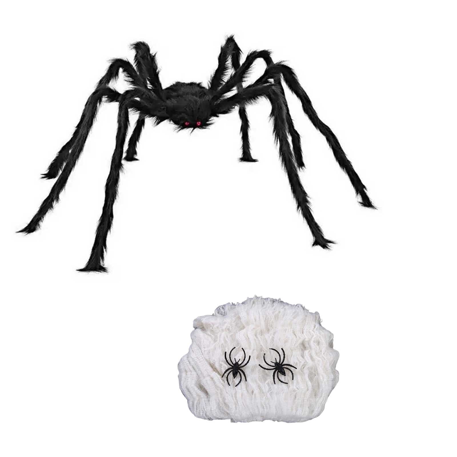 Deeceymbur 2 Meter Spider with Spider Silk Big Spider Halloween Props ...