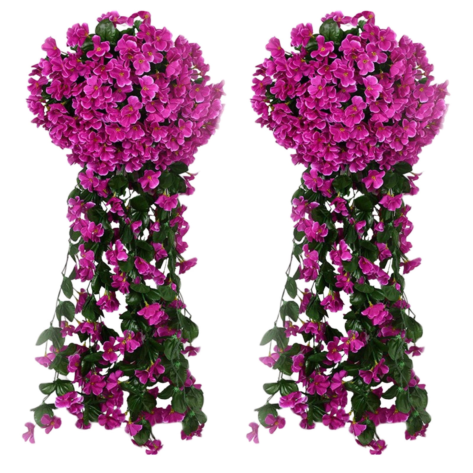 Deeceymbur 2 PCS Artificial Hanging Flower Simulated Violet Wall ...