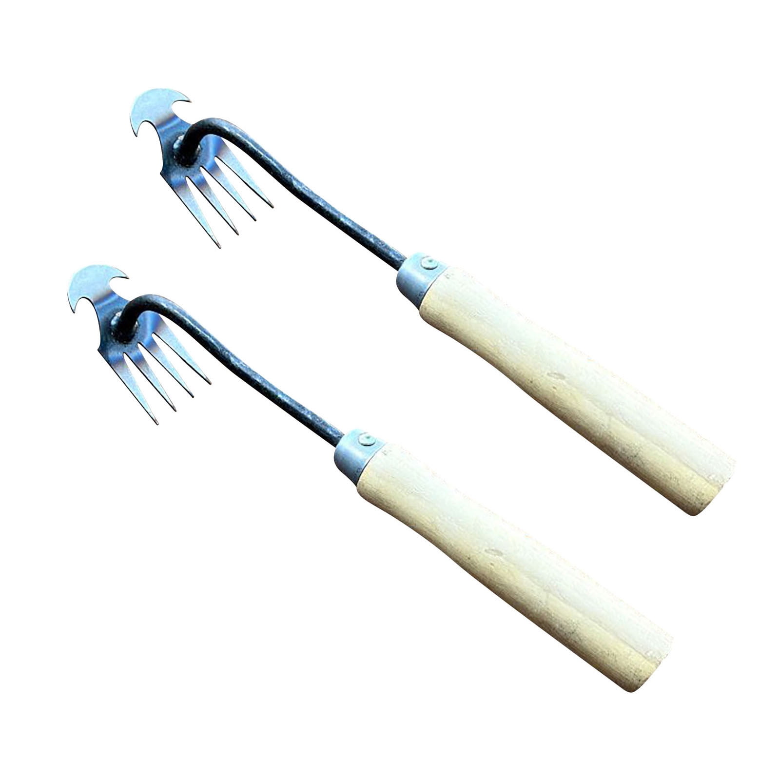 Deeceymbur 2 PCS Garden Weeding Tools with 4 Tooth Weeder Stainless ...