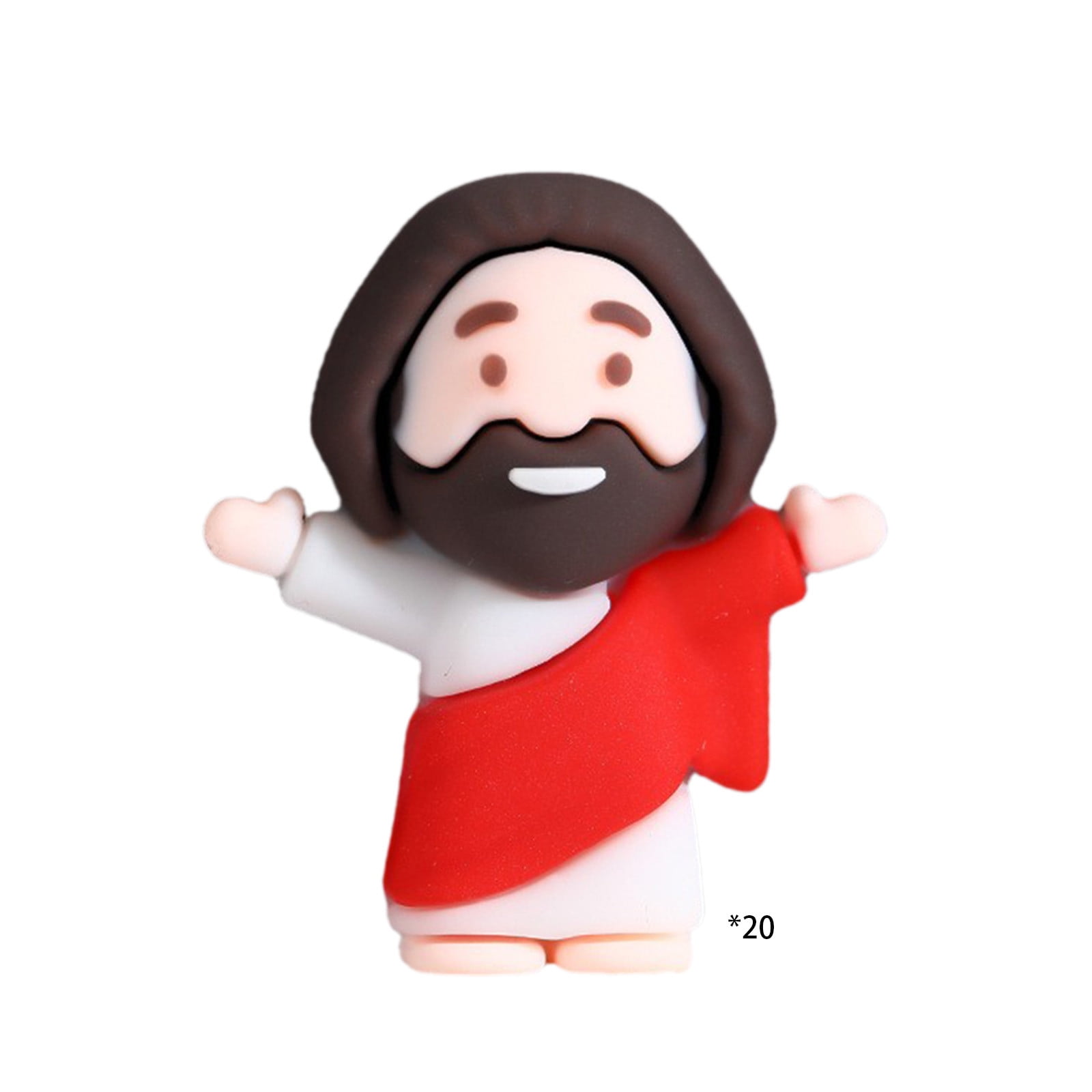 Deeceymbur 20 PCS Little Jesus Figures Mini Rubber Jesus Toys to Hide ...