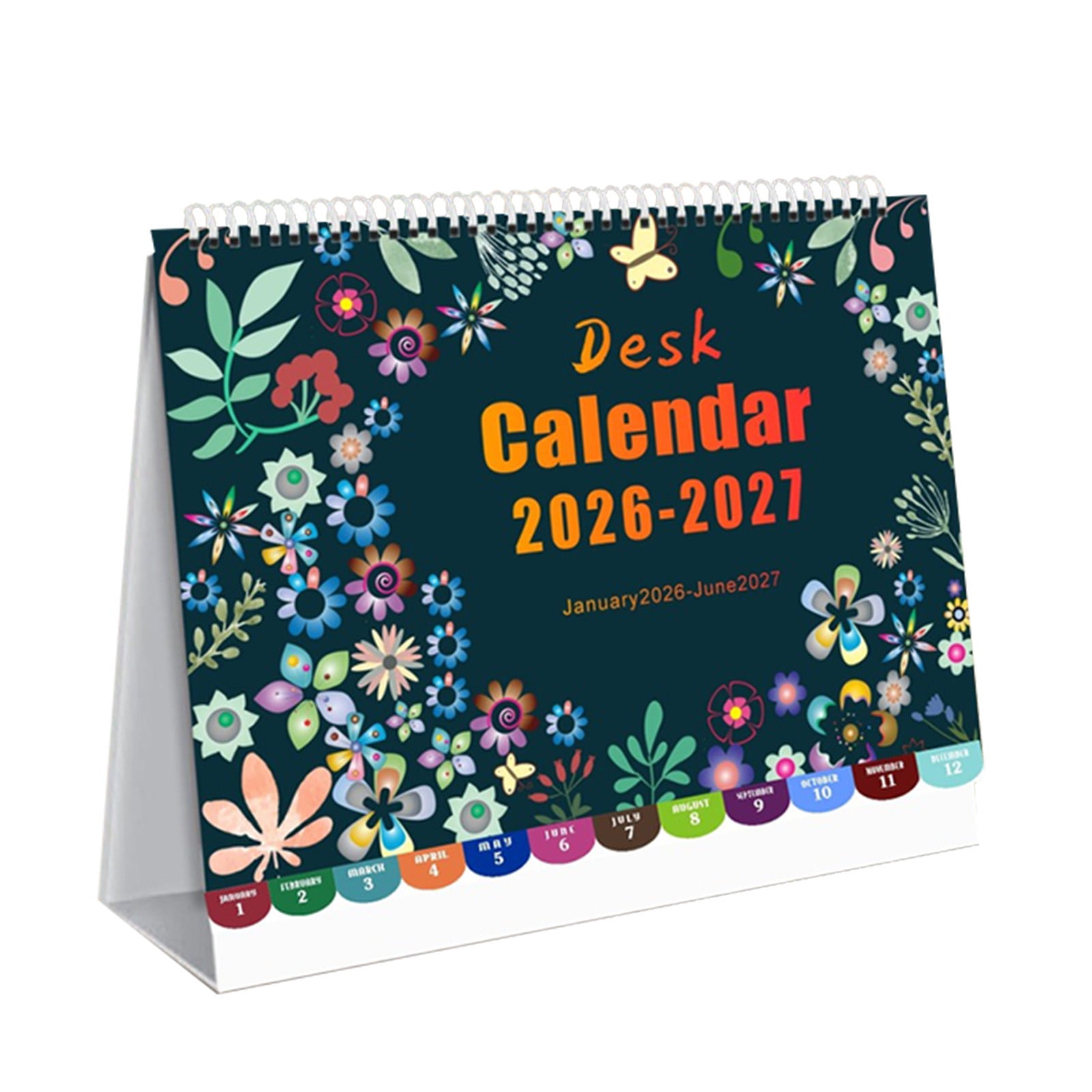 Deeceymbur 2026-2027 Standing Flip 18 Month Desk Calendar 8 Inch Ink ...