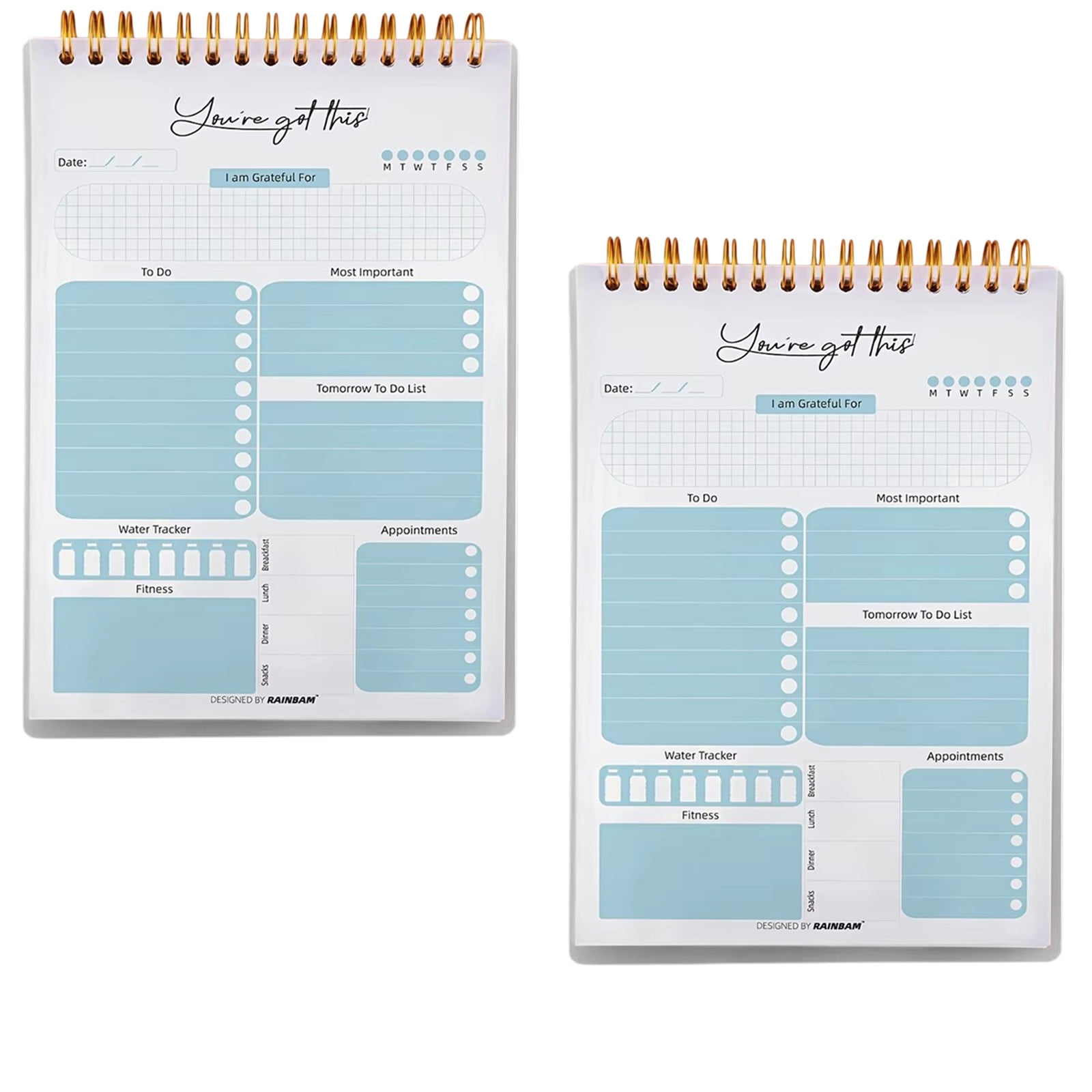 Deeceymbur 2PCS Daily to Do List Planner A5 Daily Planner Notebook ...