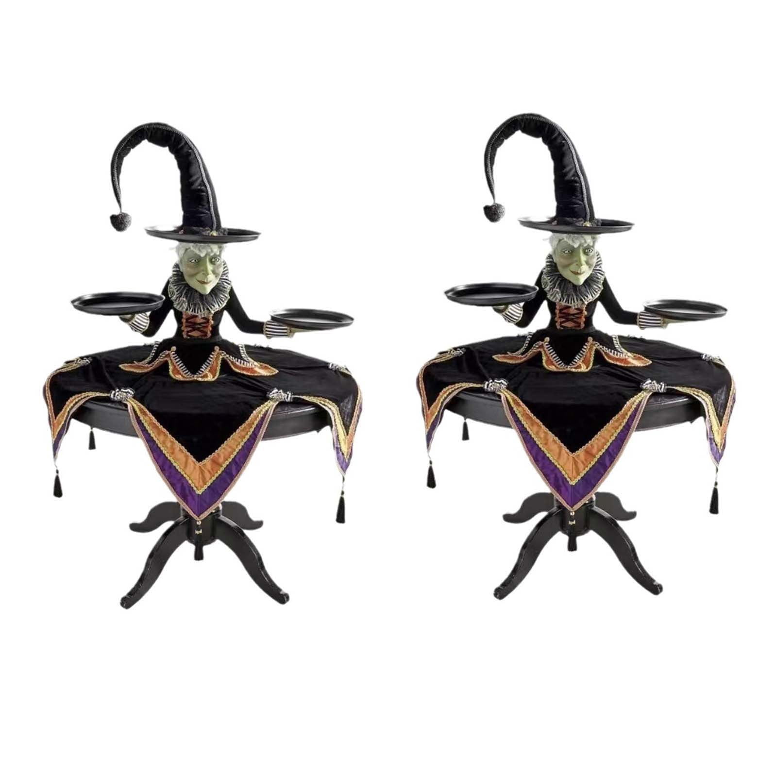 Deeceymbur 2Pcs Halloween Ornament Pumpkin Skeleton Resin Handcrafted ...