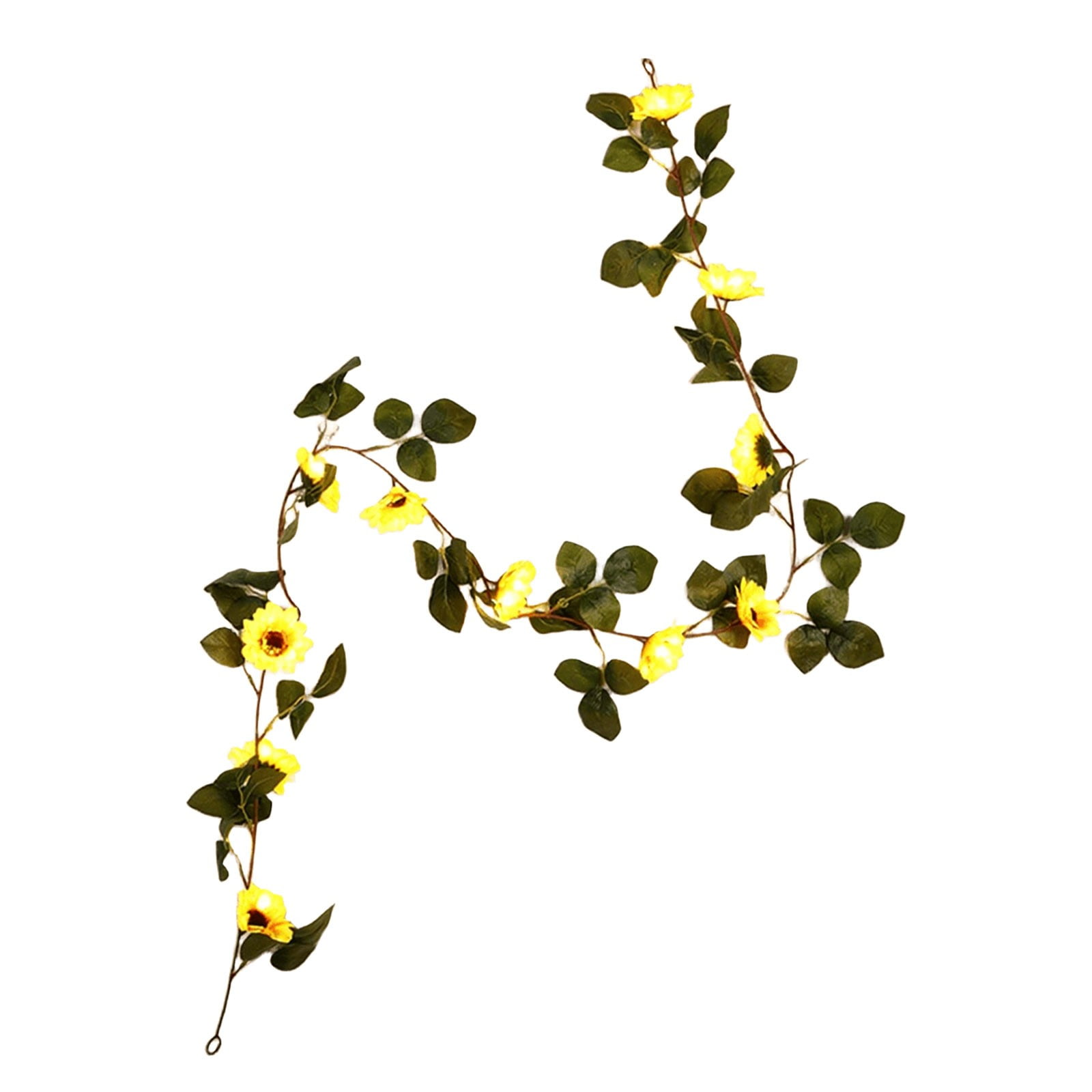 Deeceymbur 59.06in Maple Leaf Vines with Sunflower LED String Lights ...
