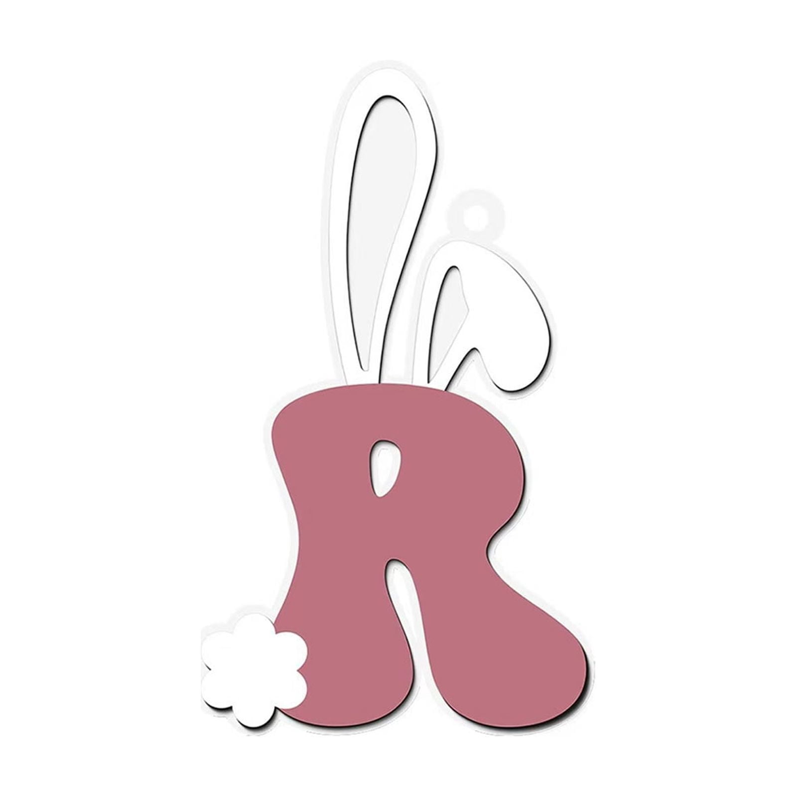 Deeceymbur 8 Inch Wooden Bunny Ear Letter Hanging Sign Easter Ornament ...