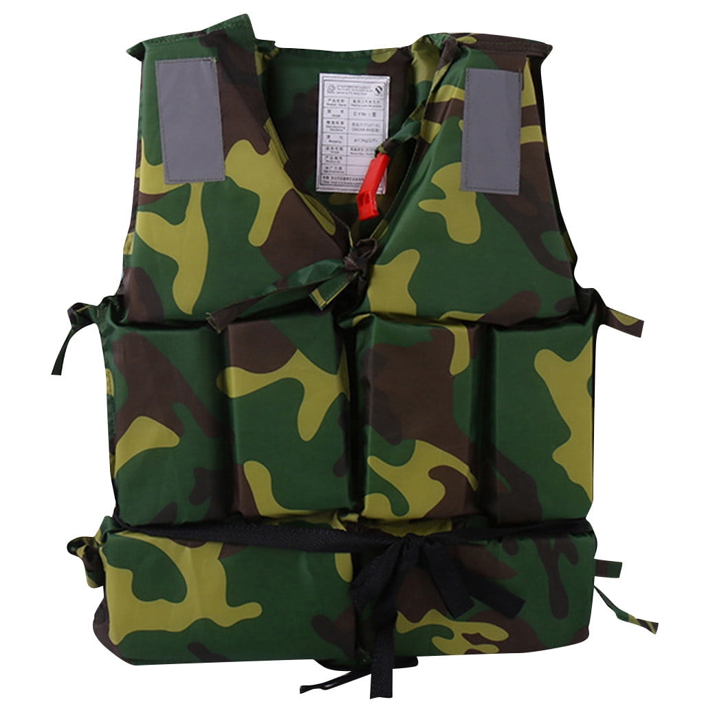 Deeceymbur Adjustable Camouflage Life Jacket Paddle Vest Coast Guard ...