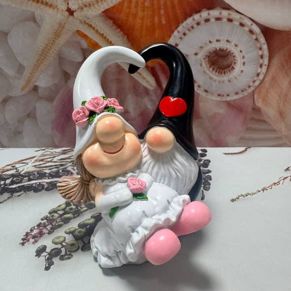 Deeceymbur Adorable Dwarf Gnome Figurine Ornament Whimsical Desktop ...