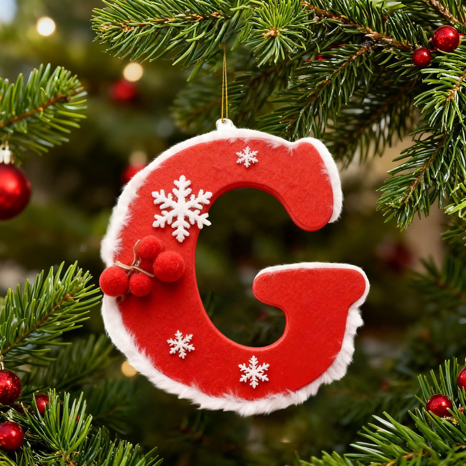 Deeceymbur Alphabet Christmas Tree Ornaments Set of 26 Letters ...