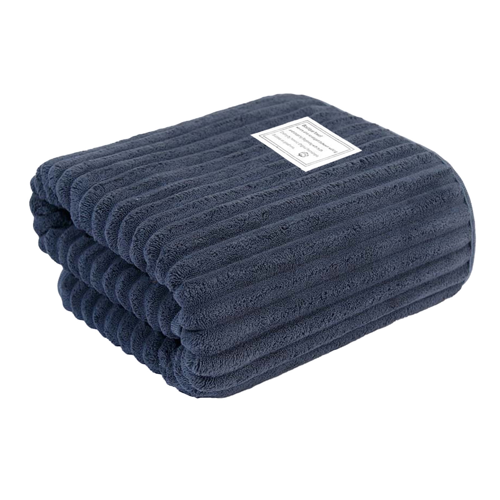 Deeceymbur Bath Towel Striped Design Minimalist Coral Fleece Soft ...