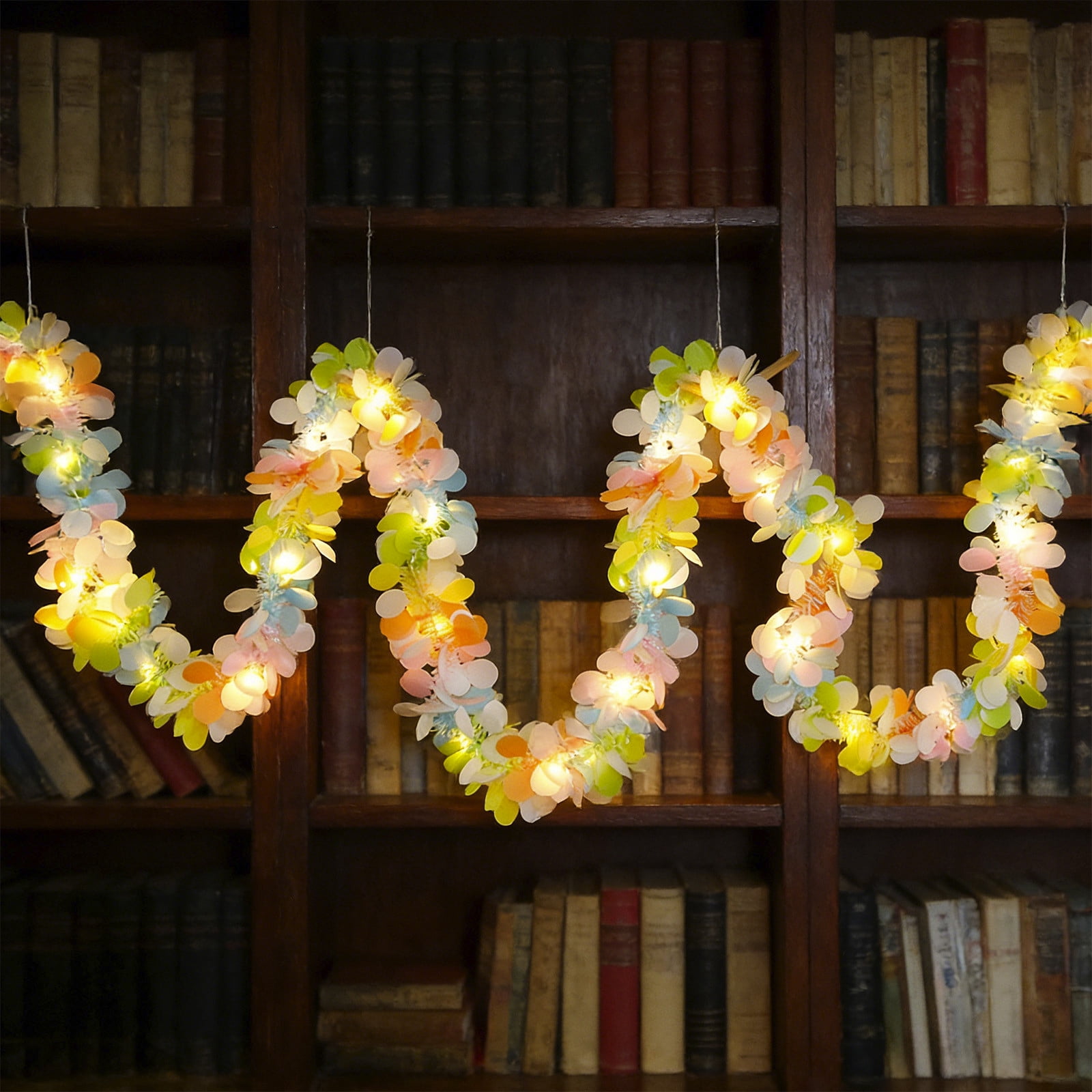 Deeceymbur Battery Powered Easter Tinsel Ribbon LED String Lights for ...