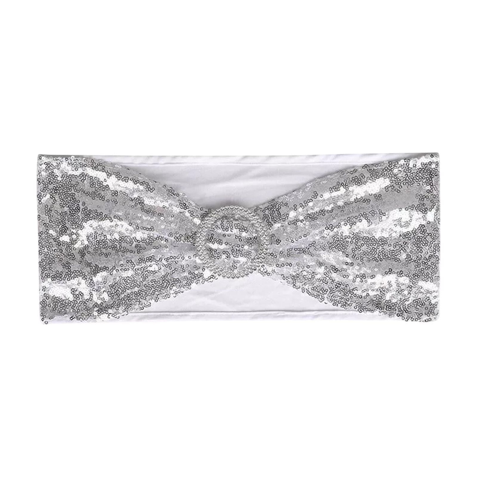 Deeceymbur Bow Chair Decor Elastic Tie Bands for Holiday Party Chair ...