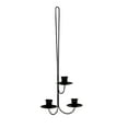 Deeceymbur Candle Holder Wall Mount Three Head Black Iron for Living ...