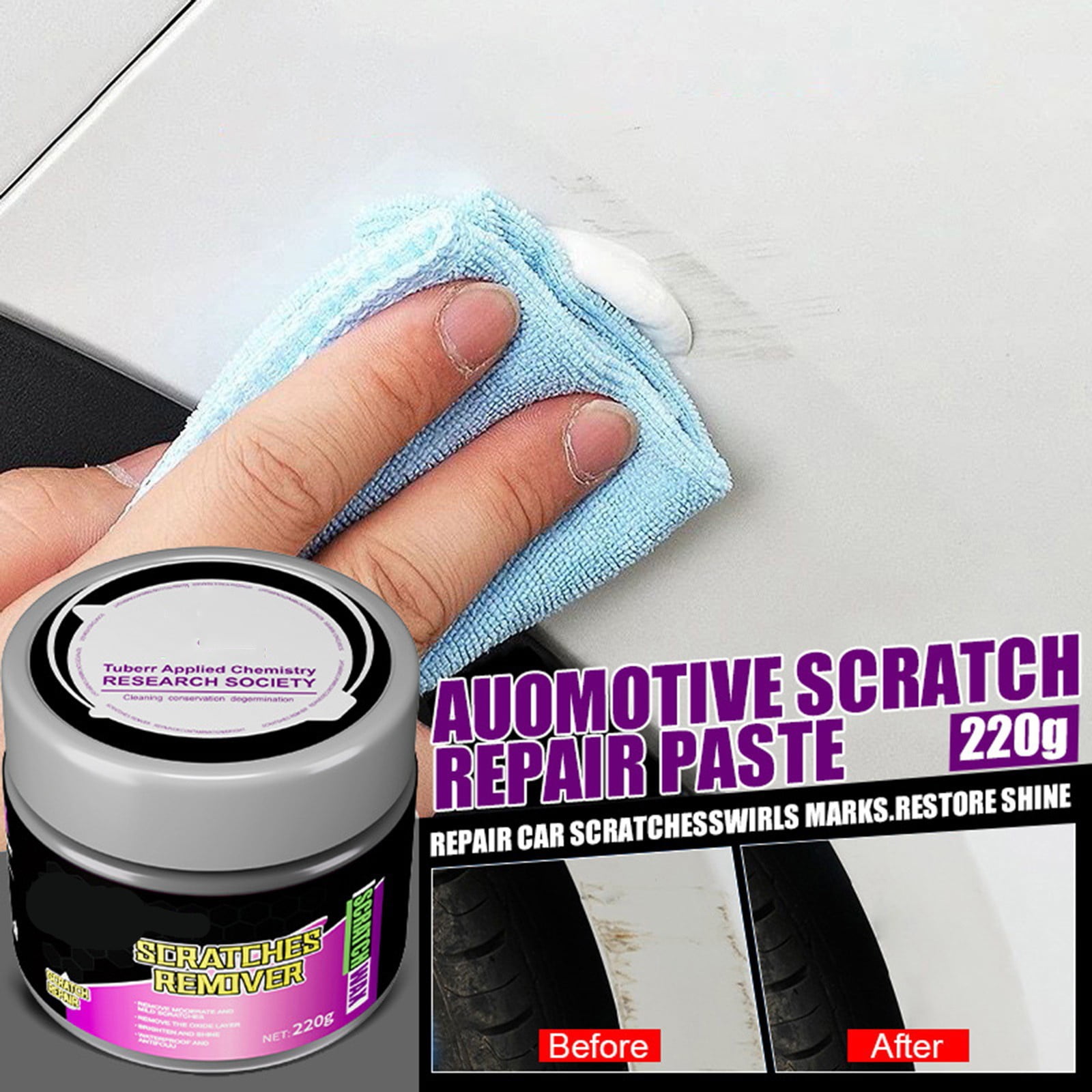 Deeceymbur Car Scratch Wax Car Paint Depths Repair Paste 220g Vehicle ...