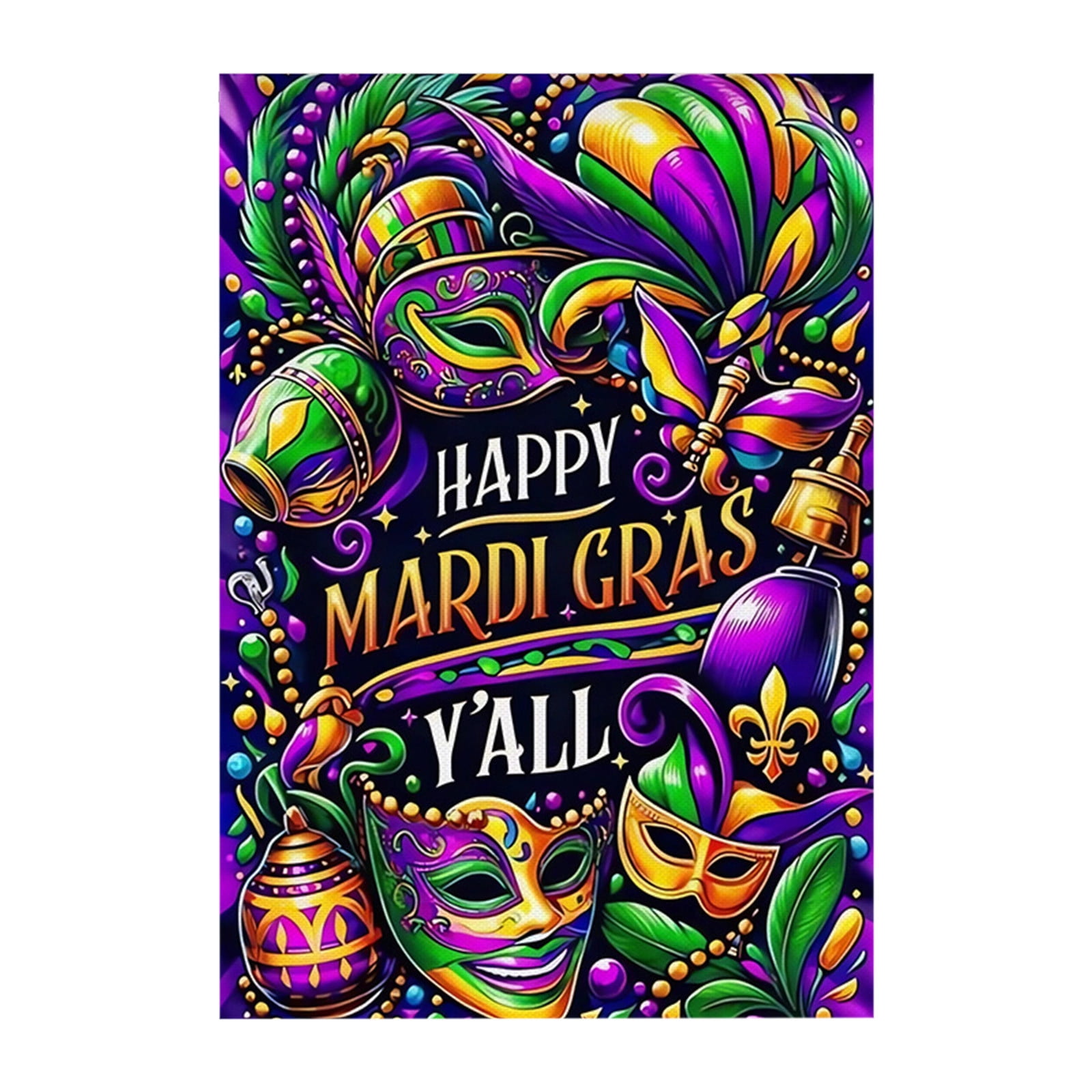 Deeceymbur Carnival Garden Flag Double Sided Outdoor Yard Flag Masked ...