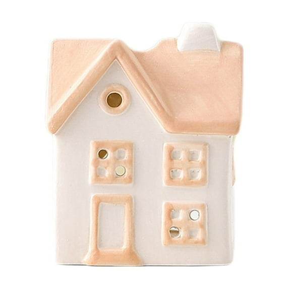 Deeceymbur Ceramic Candlestick Holder Hand Painted Hollow House ...