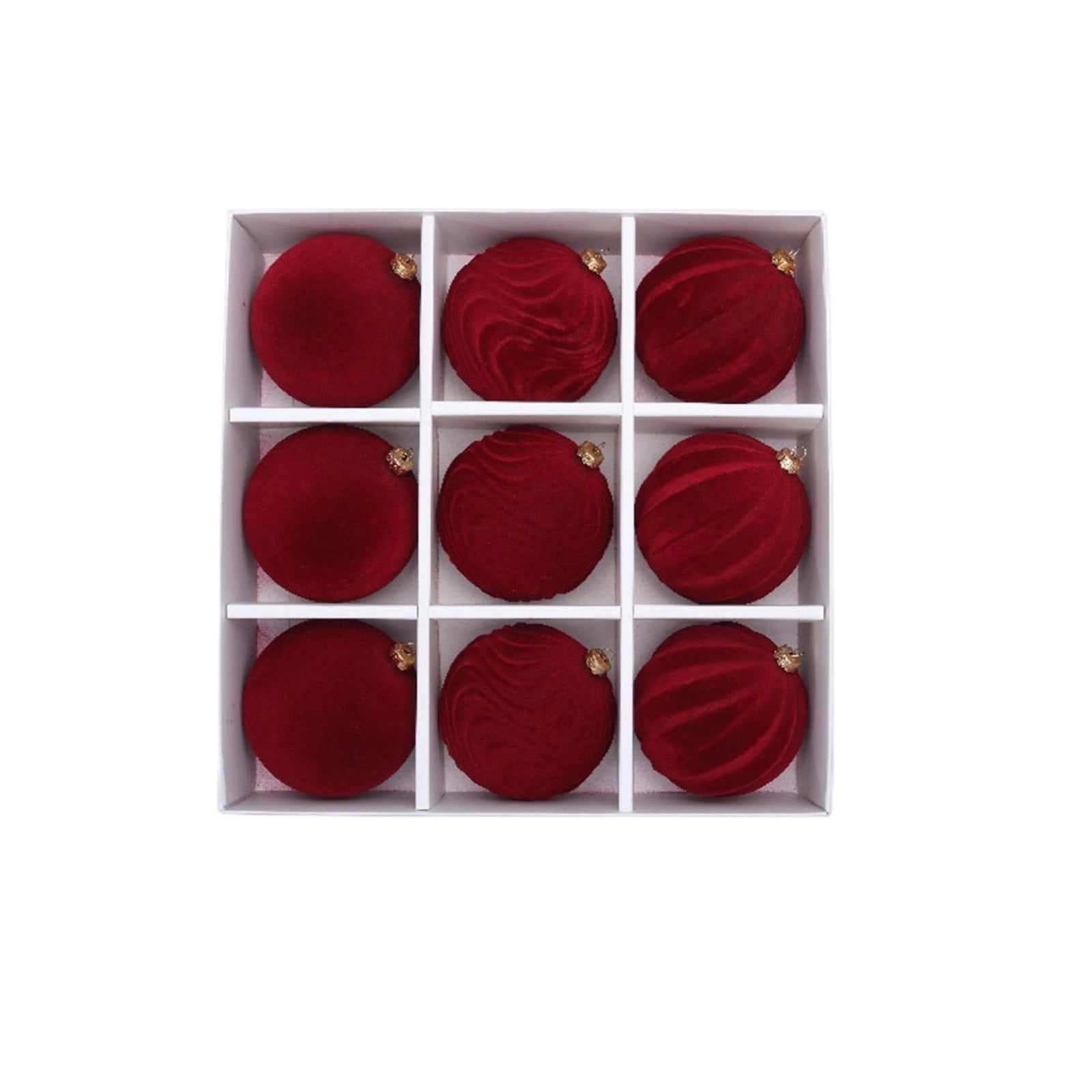 Deeceymbur Christmas Ball Set 9Pcs Plastic Christmas Tree Ornaments ...