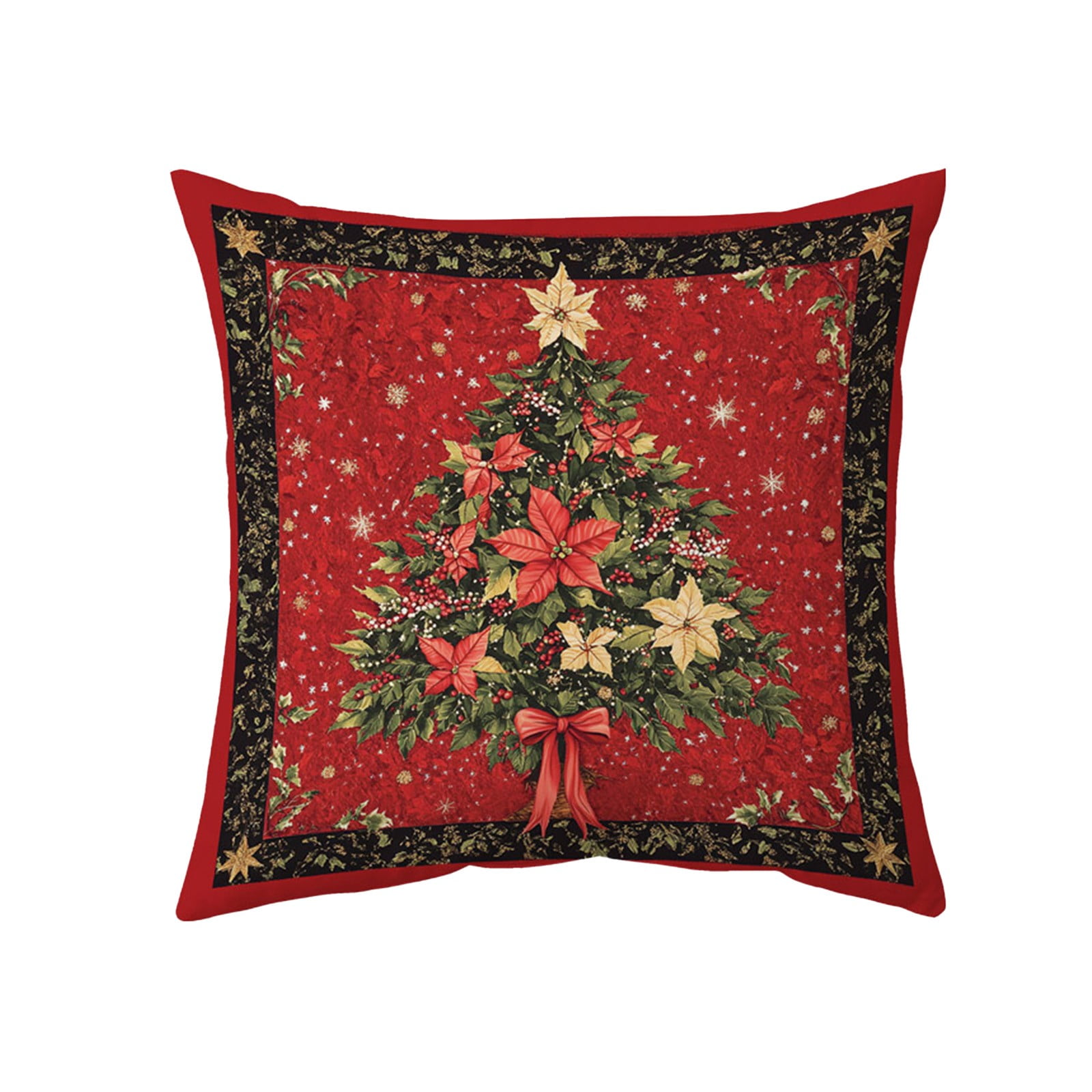 Deeceymbur Christmas Pillow Cover Holiday Decoration Throw Pillow Case ...