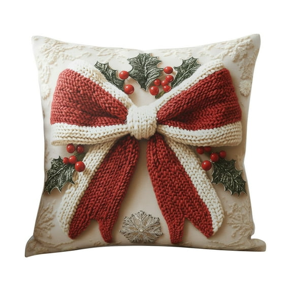 Deeceymbur Christmas Pillow Covers for Home Decor Soft Fabric Hidden ...