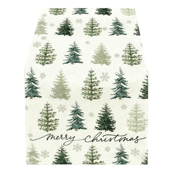 Deeceymbur Christmas Table Runner Holiday Decor Winter Snowflakes ...