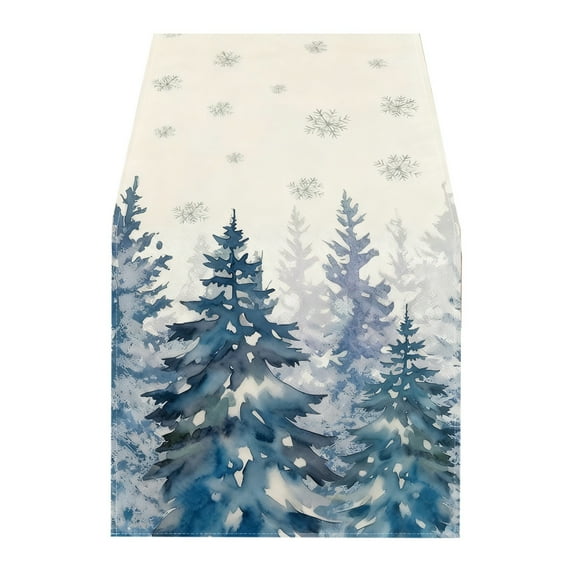 Deeceymbur Christmas Table Runner Winter Holiday Decor Kitchen Dining ...