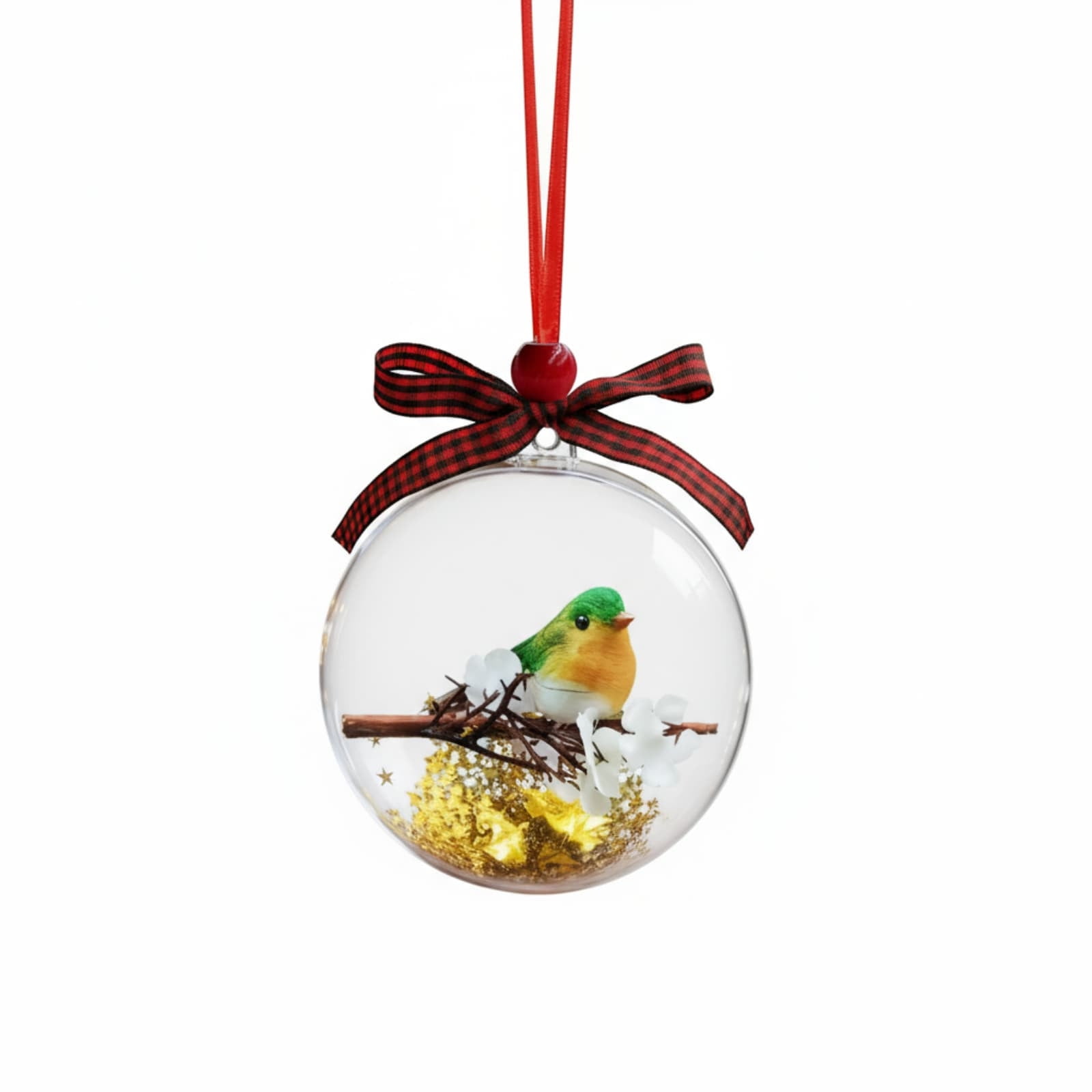 Deeceymbur Christmas Tree Ornament 3D Bird Decoration Transparent ...