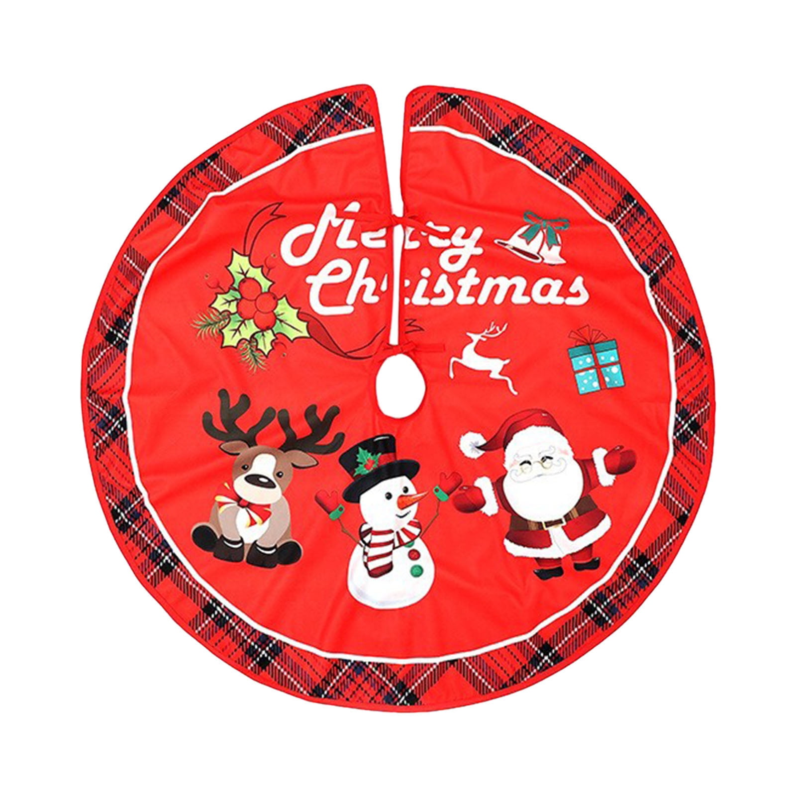 Deeceymbur Christmas Tree Skirt Nativity Print 36 Inch Round Tree ...